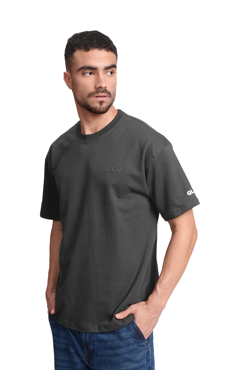 Solid (Ash) Oversized T-Shirt – QLOV